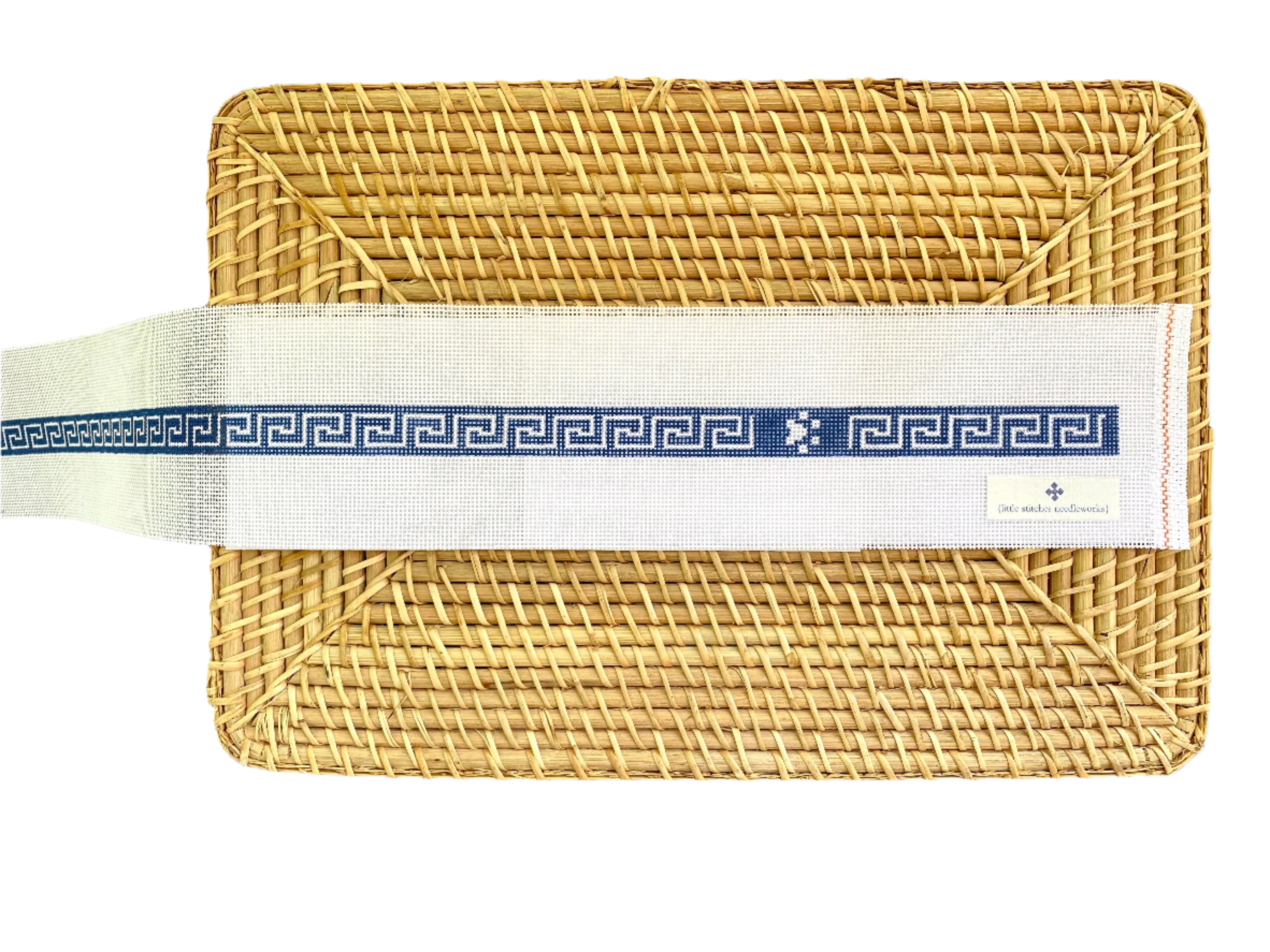 Greek Key Dog Leash LOW STOCK – little stitches needleworks